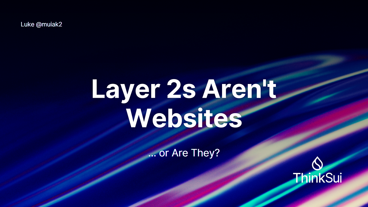 Layer 2s Aren’t Websites. If we were to fast forward in time a… | by ...