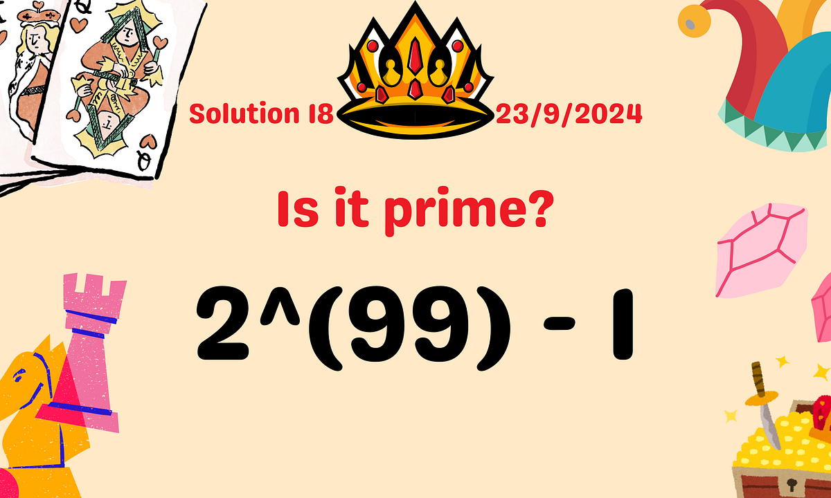 Is It A Prime Number?. 🎯 Math Games | Solution 18 | 23/9/2024 | by BL ...
