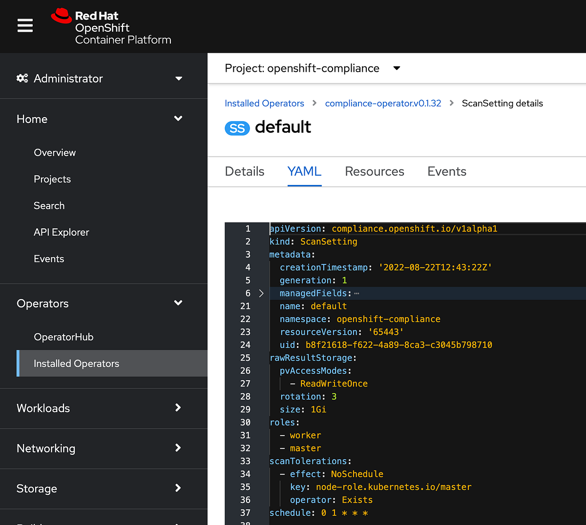 Compliance Operator on Openshift. The Compliance Operator lets ...