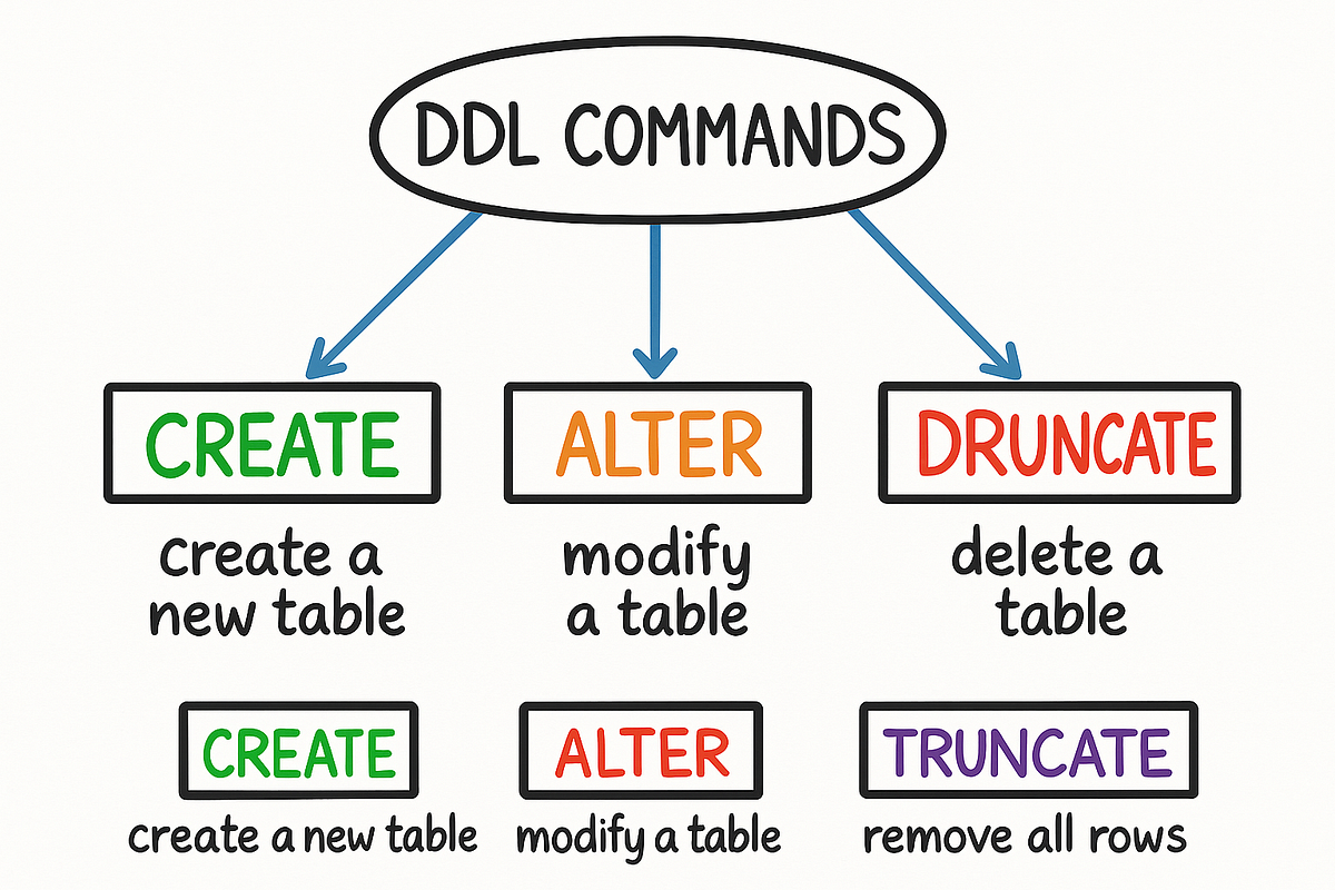 Understanding DDL Commands and Creating Your First Table | by ...