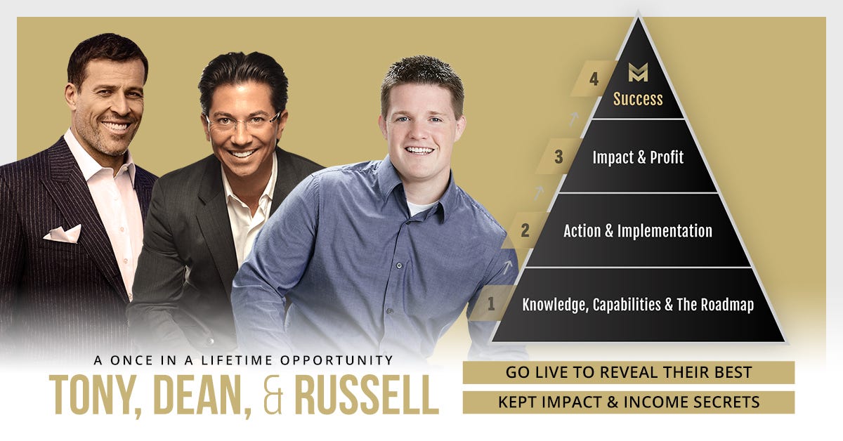 Tony Robbins, Dean Graziosi & Russell Brunson going LIVE! | by MINTmap ...