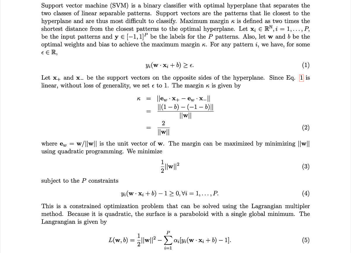 Mathematics behind Support Vector Machine (SVM) with Weight Constraints ...
