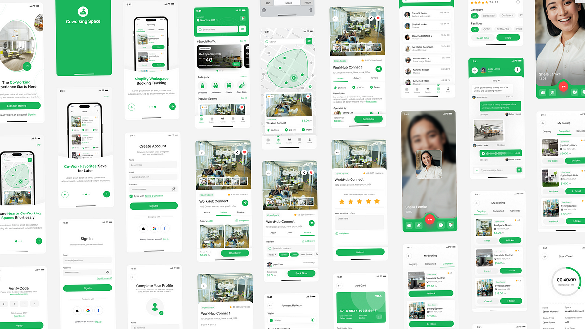 Coworking Space App Ui Co Working App Figma Ui Design Coworking Space Finder App By