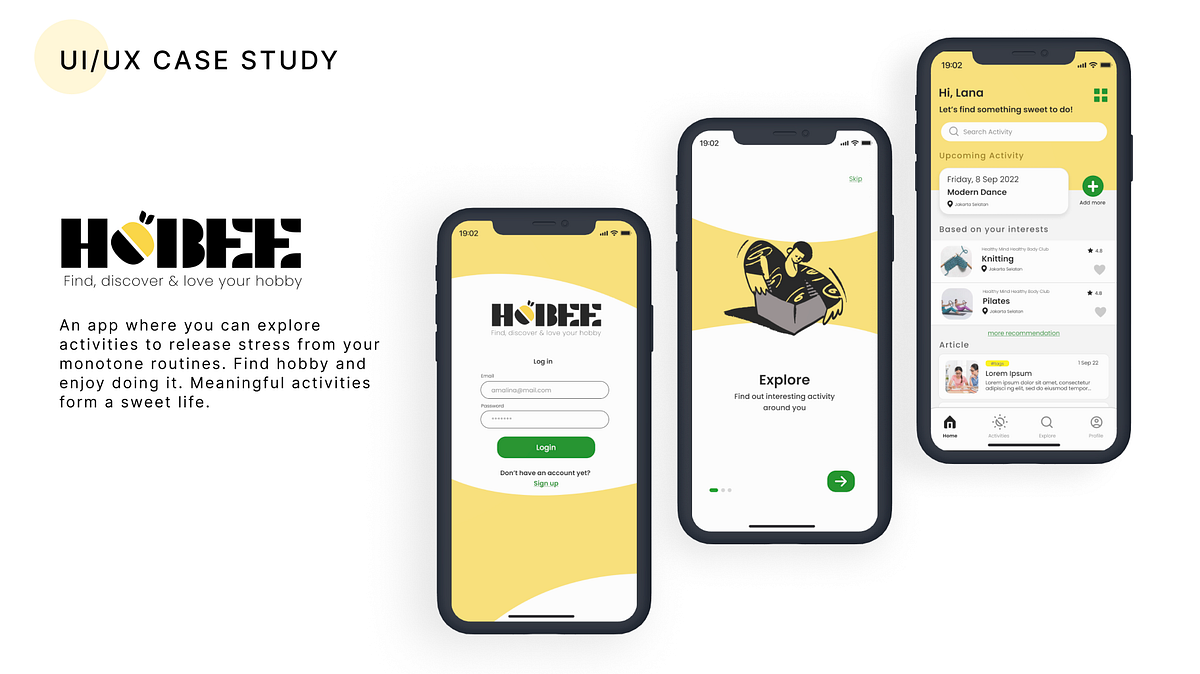 Hobee App Concept — Case Study. As we grow older or become adults, we ...
