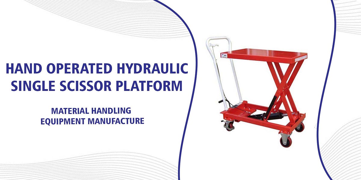 Hand Operated Hydraulic Single Scissor Platform | by Scissor Lift ...