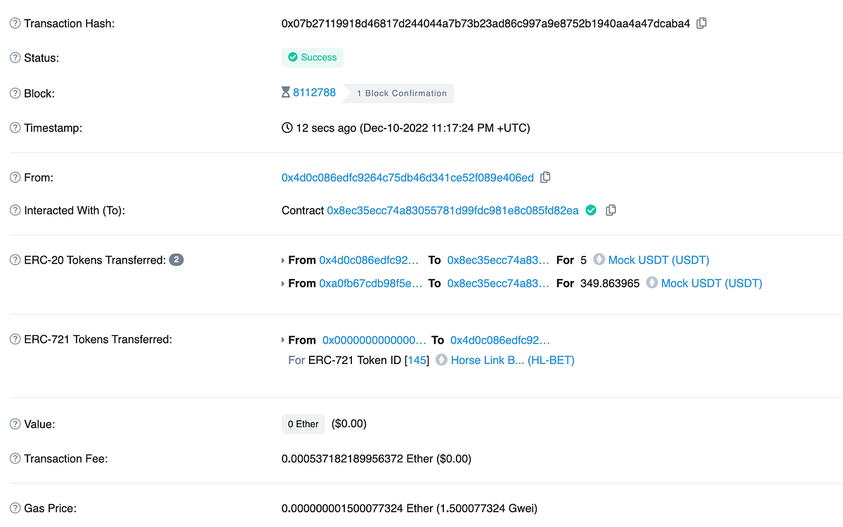 Bets slips as NFT smart contracts - Horse Link - Medium