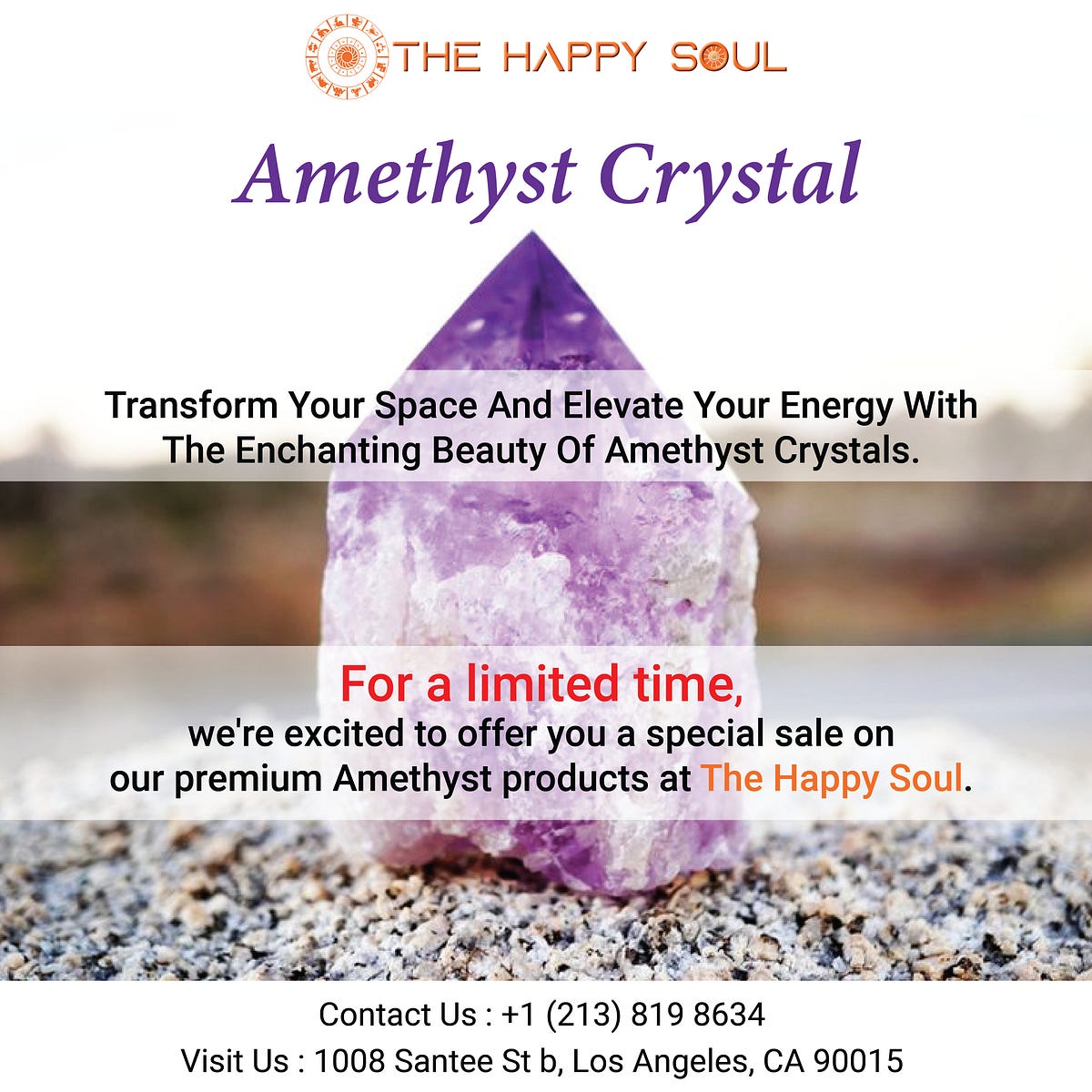 Amethyst Crystal - Thehappysoul - Medium