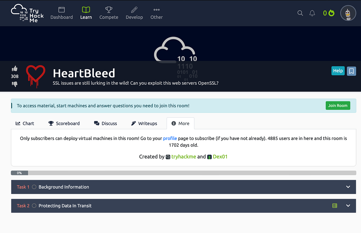 TryHackMe HeartBleed. TryhackMe Machine:- HeartBleed | by Tanish Saxena | Medium