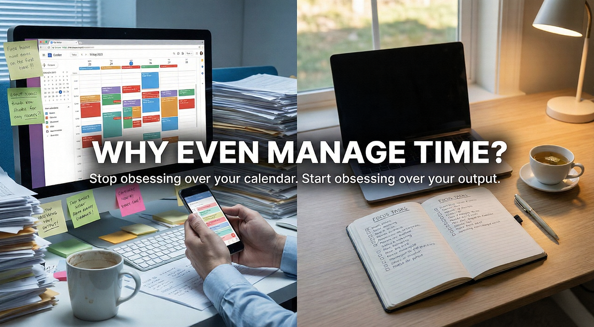 Why Even Manage Time?. Stop obsessing over your calendar… | by ...
