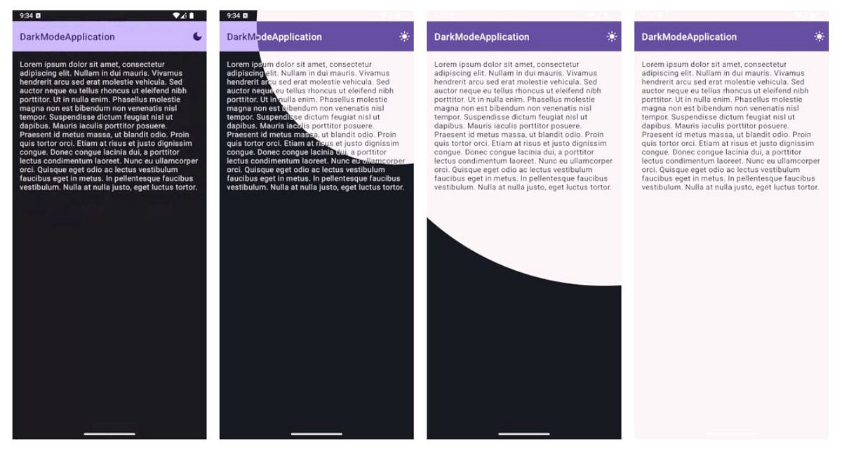 Smooth Dark Mode and Light Mode Theme Transition in Android Using ...