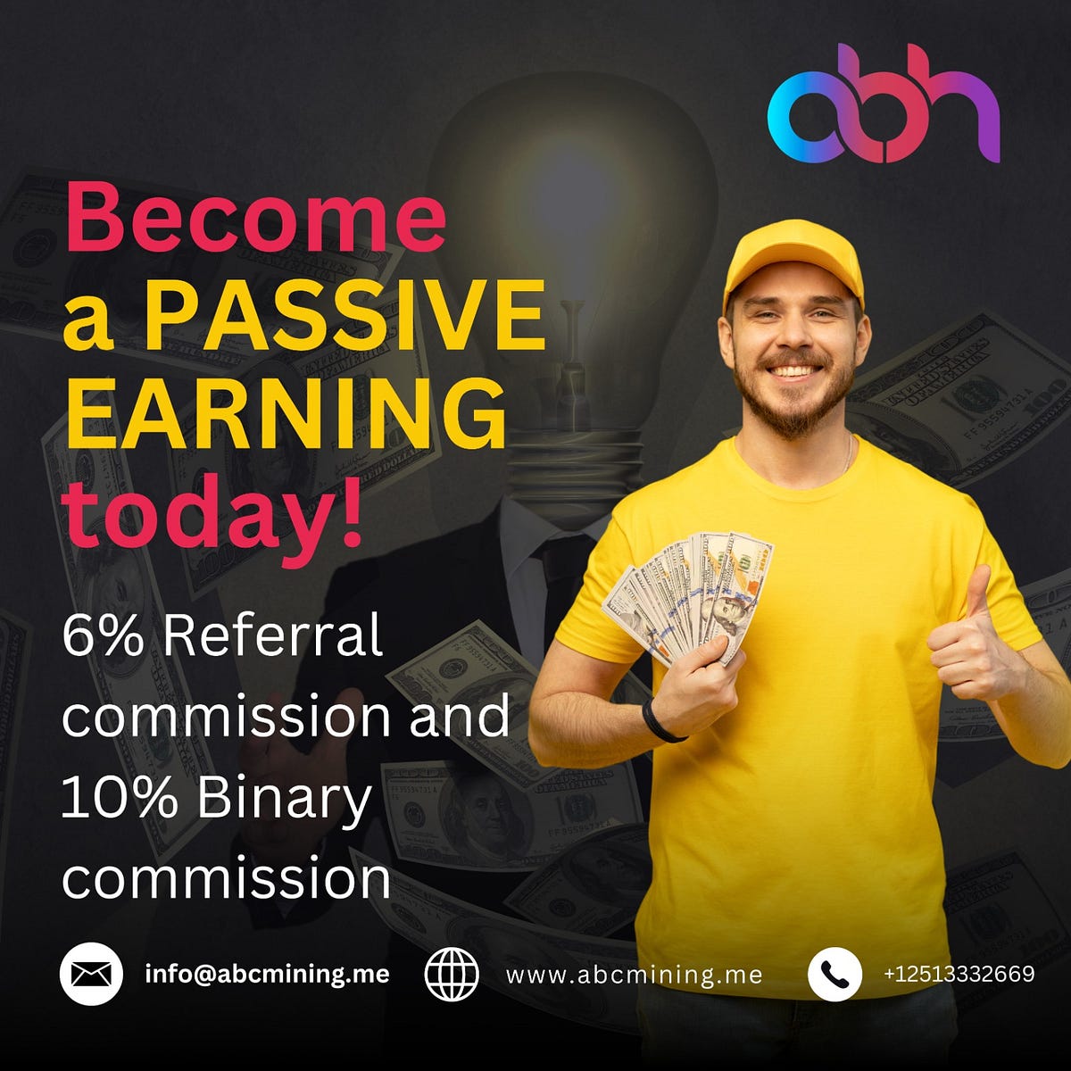 Become a PASSIVE EARNING today! 6% Referral commission and 10% Binary ...