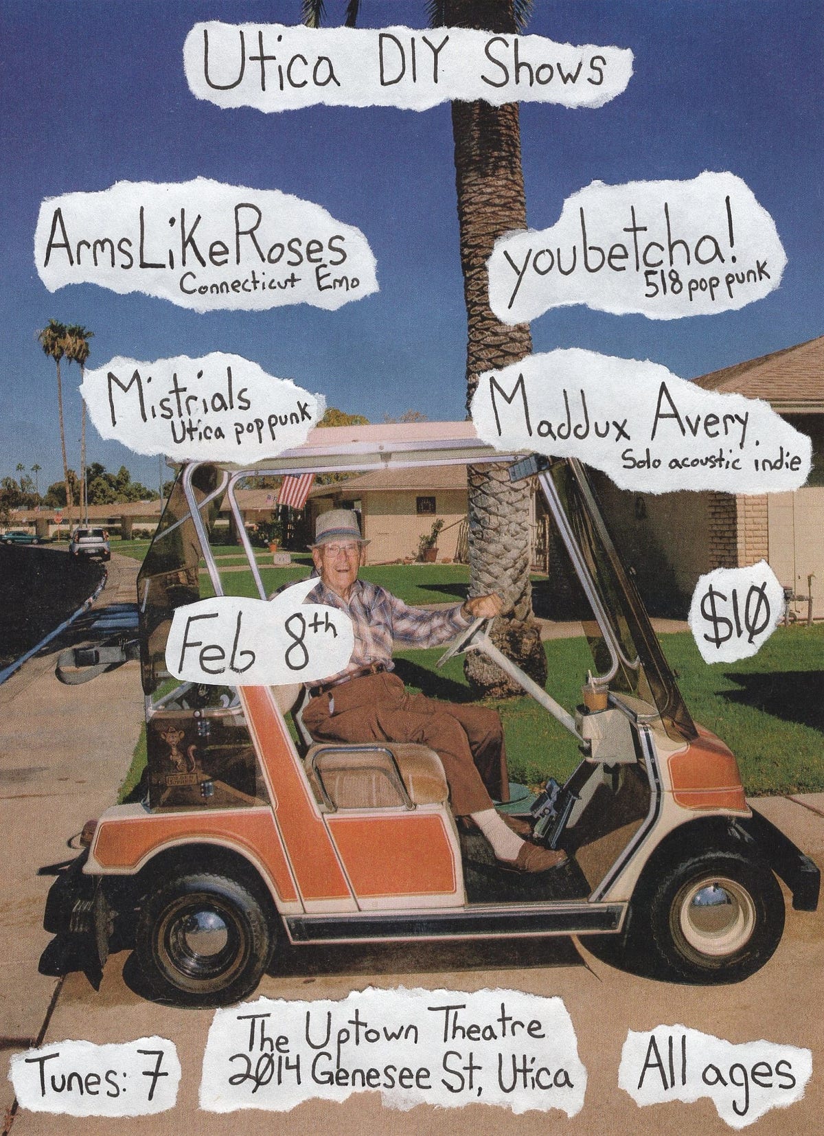 Utica DIY — 2/8/25 — Maddux Avery, youbetcha!, Arms Like Roses and ...