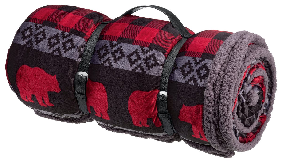 White River Home Moose Plaid Giant Berber Throw Blanket | by Wholesale ...