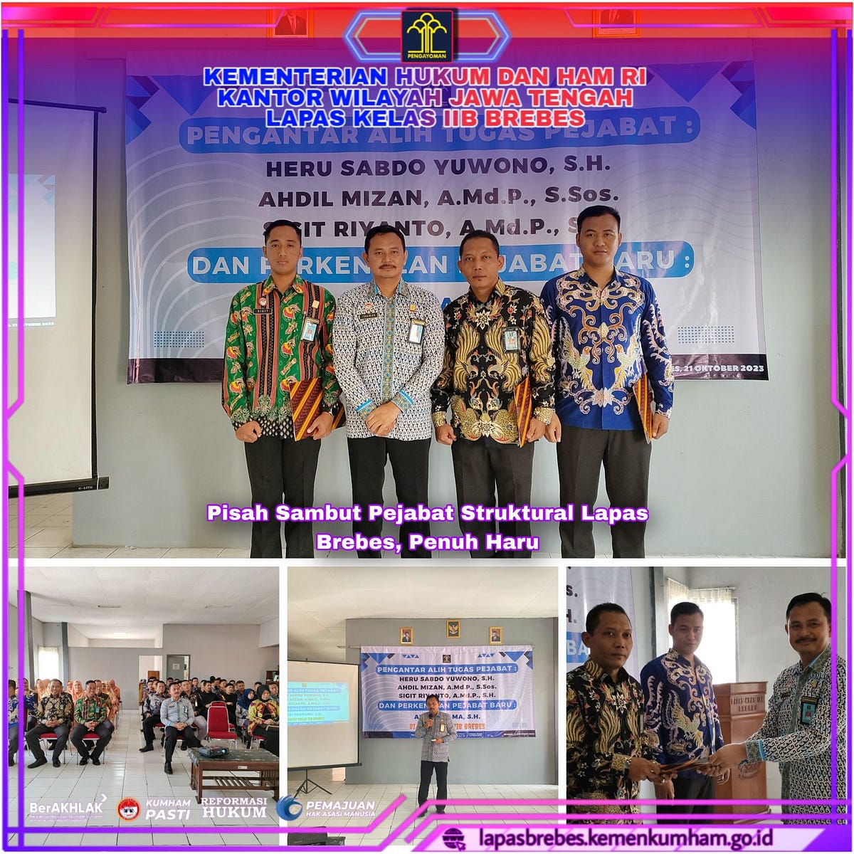 Pisah Sambut Pejabat Struktural Lapas Brebes, Penuh Haru | by Lapasbrebes | Oct, 2023 | Medium