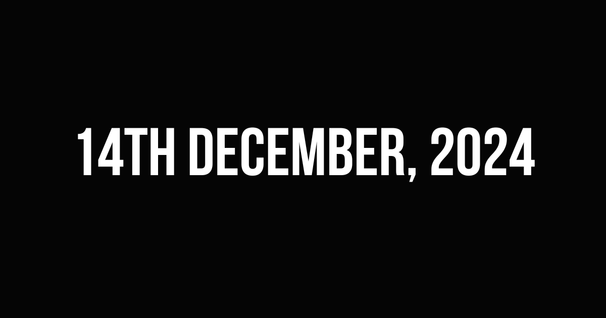 A Day In My Life: 14th December, 2024 | by Shushant Lakhyani | Dec ...
