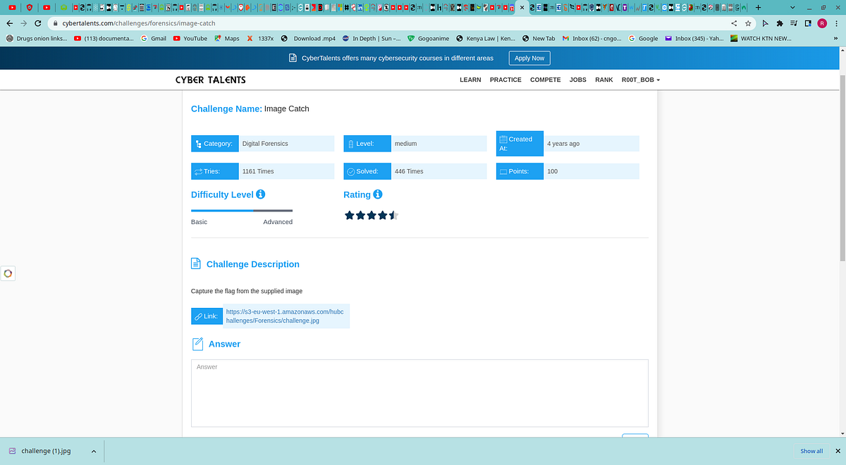CYBER TALENTS: IMAGE CATCH CTF WRITE-UP | by Robert Nyinge | Medium