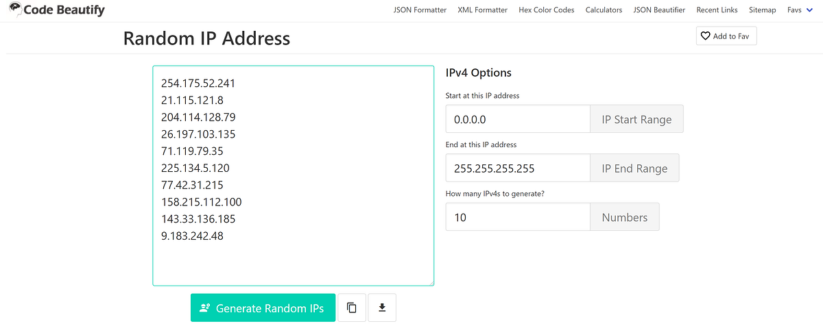 How to generate Random IP Addresses? - Codebeautify - Medium