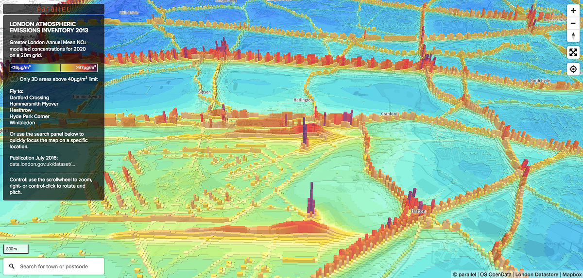 Five data visualizations from Parallel | by Mapbox | maps for developers