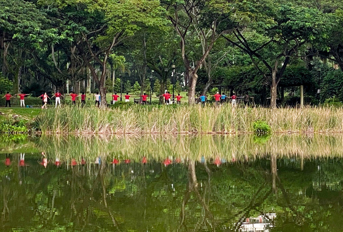 Reflection at a Park - Six Word Photo Story Challenge - Medium