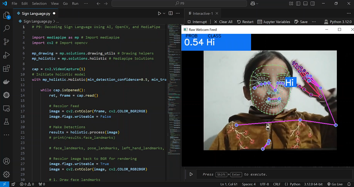 Decoding Sign Language Using AI, OpenCV, and MediaPipe | by Muhammad Ramzan | Medium