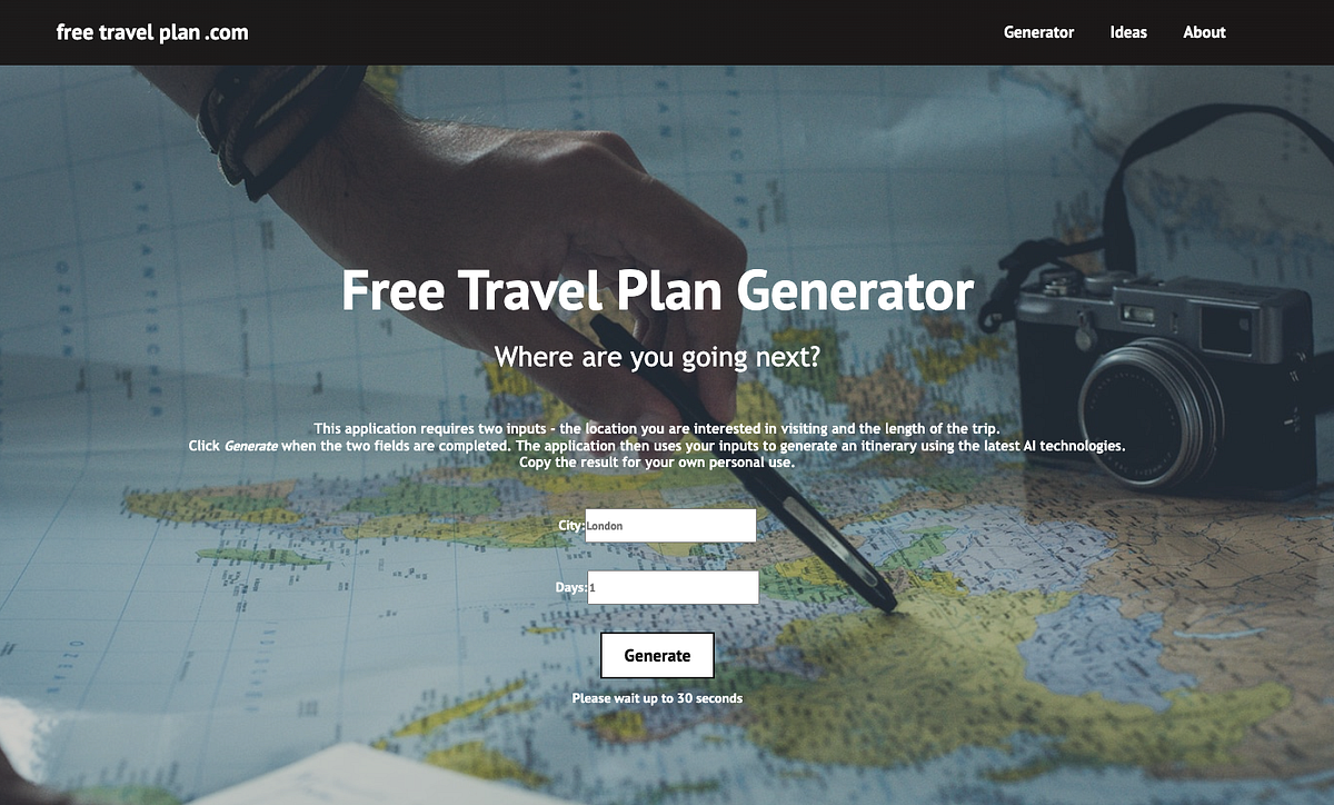 How I built freetravelplan.com. Building side projects to keep your ...