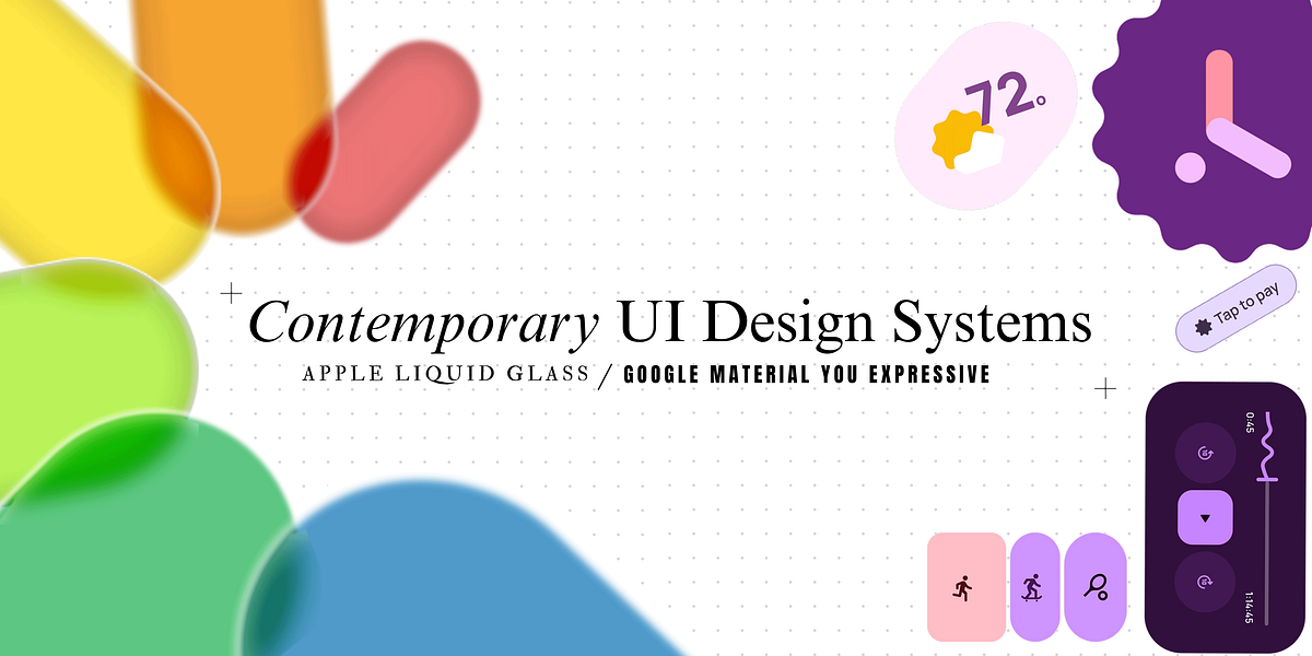 Contemporary UI Design Systems: Apple Liquid Glass vs Google Material ...