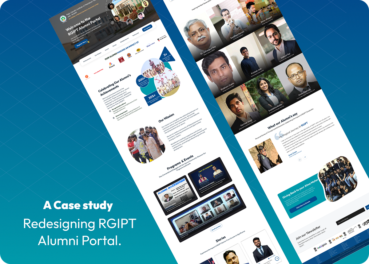 Case study:- Redesigning RGIPT Alumni Portal. | by Ayush Shivhare | Medium