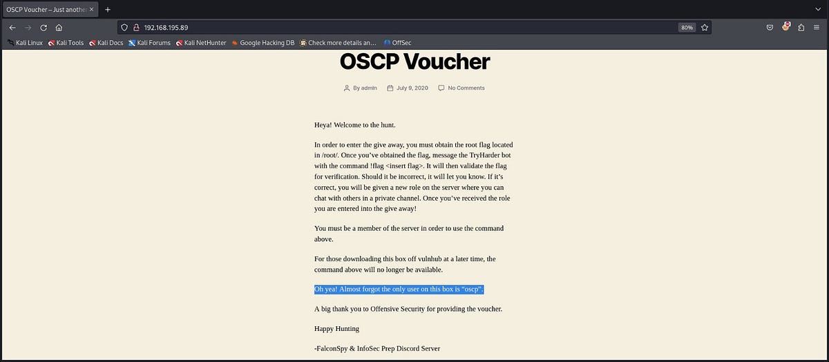 OffSec — InfosecPrep. Welcome to our walkthrough of the… | by Rza Shirinov | Medium