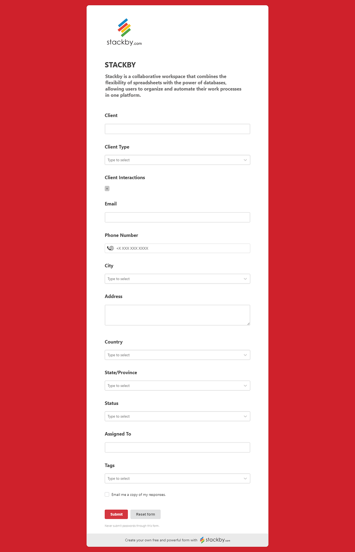 USES OF STACKBY FORM. FOR YOUR STACKBY PROJECT OR CONSULTING… | by Noah A. Aderibigbe | Jul ...