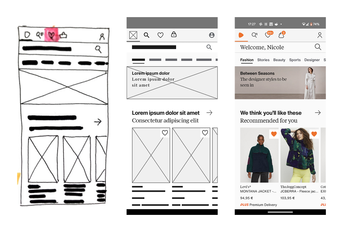 Zalando’s User Flow: A Beginner’s Intro to Wireframing | by Nicole Calderon | Bootcamp | Medium
