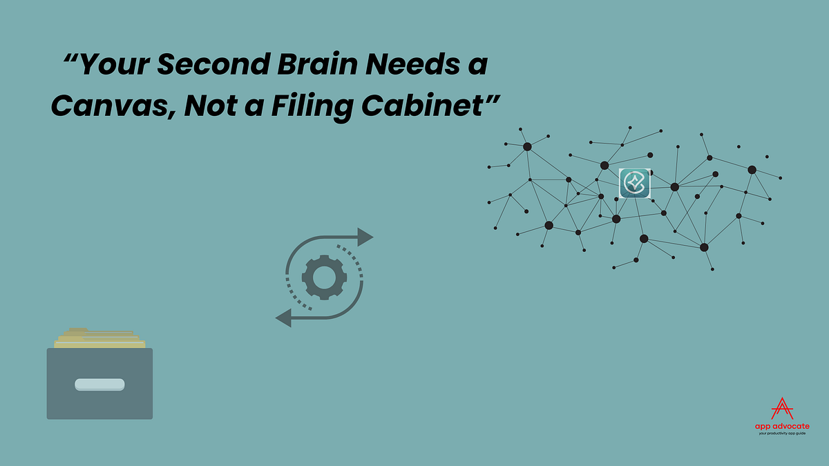 “Your Second Brain Needs a Canvas, Not a Filing Cabinet” | by app advocate | Write A Catalyst ...