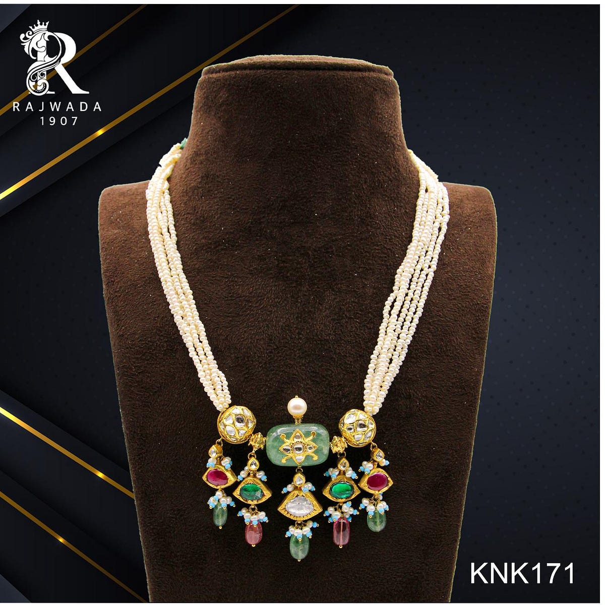 Rajwada Jewels Kundan Necklace collection - Rajwadajewels - Medium