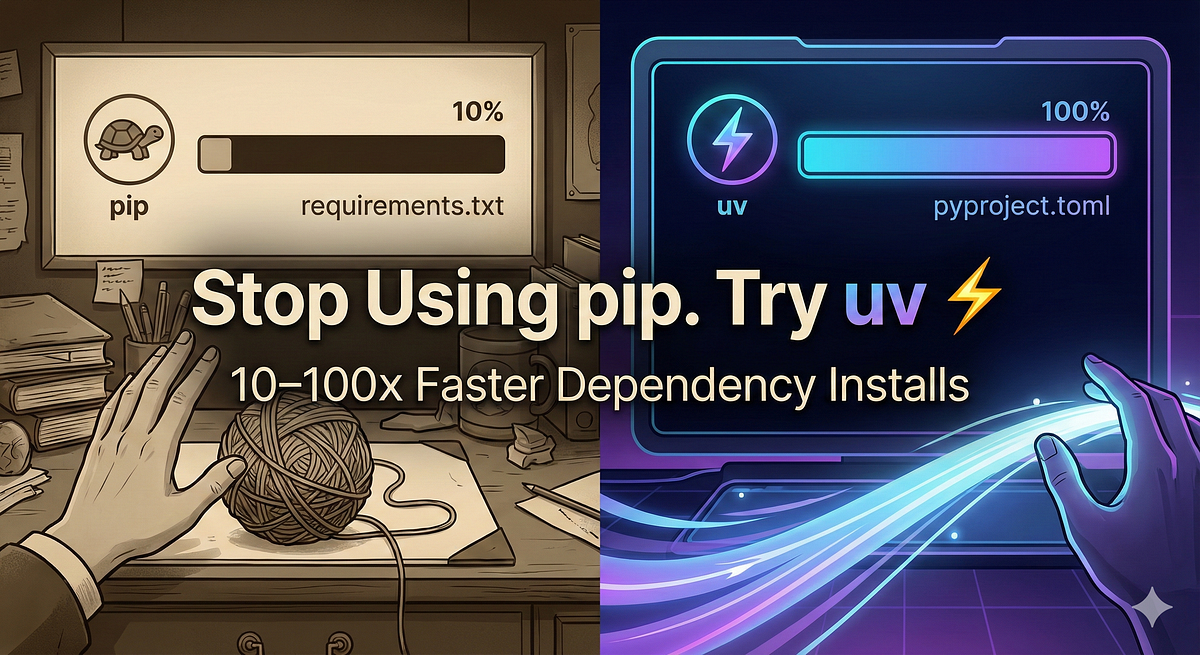 Stop Using pip. Try uv ⚡️ 10–100x Faster Dependency Installs | by ...