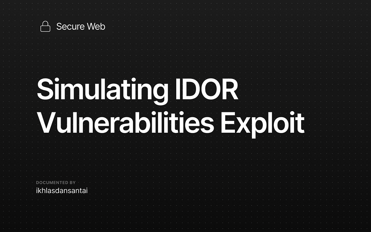 Vulnlab: Insecure Direct Object Reference (IDOR) Writeup | by ...