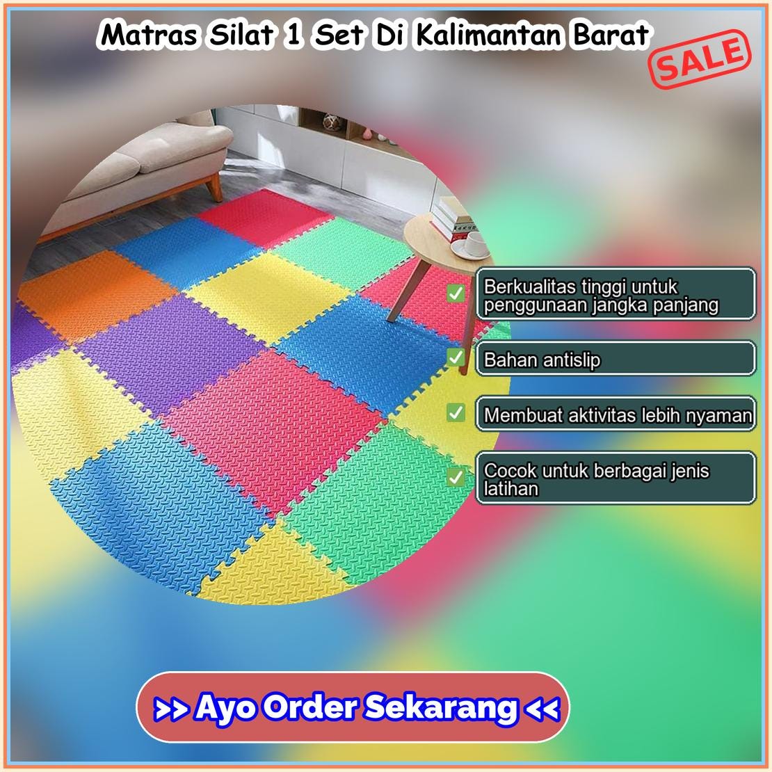 Matras Silat 1 Set Di Kalimantan Barat - Matras Gulat - Medium