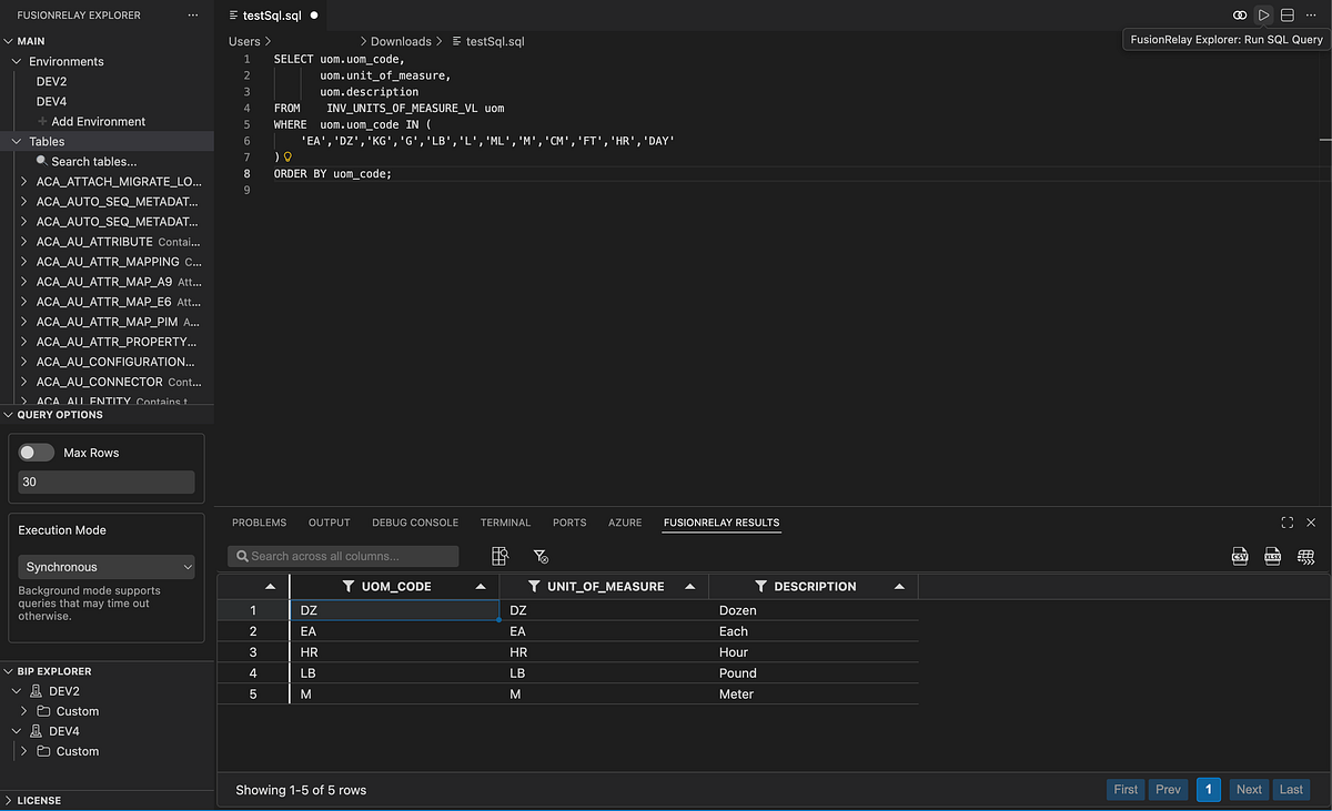 Run SQL Against Oracle Fusion Cloud: FusionRelay Explorer | Medium
