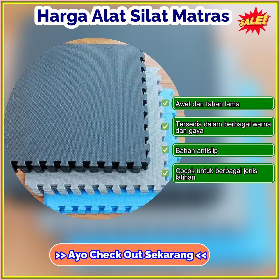 Harga Alat Silat Matras - Tatami Matras - Medium