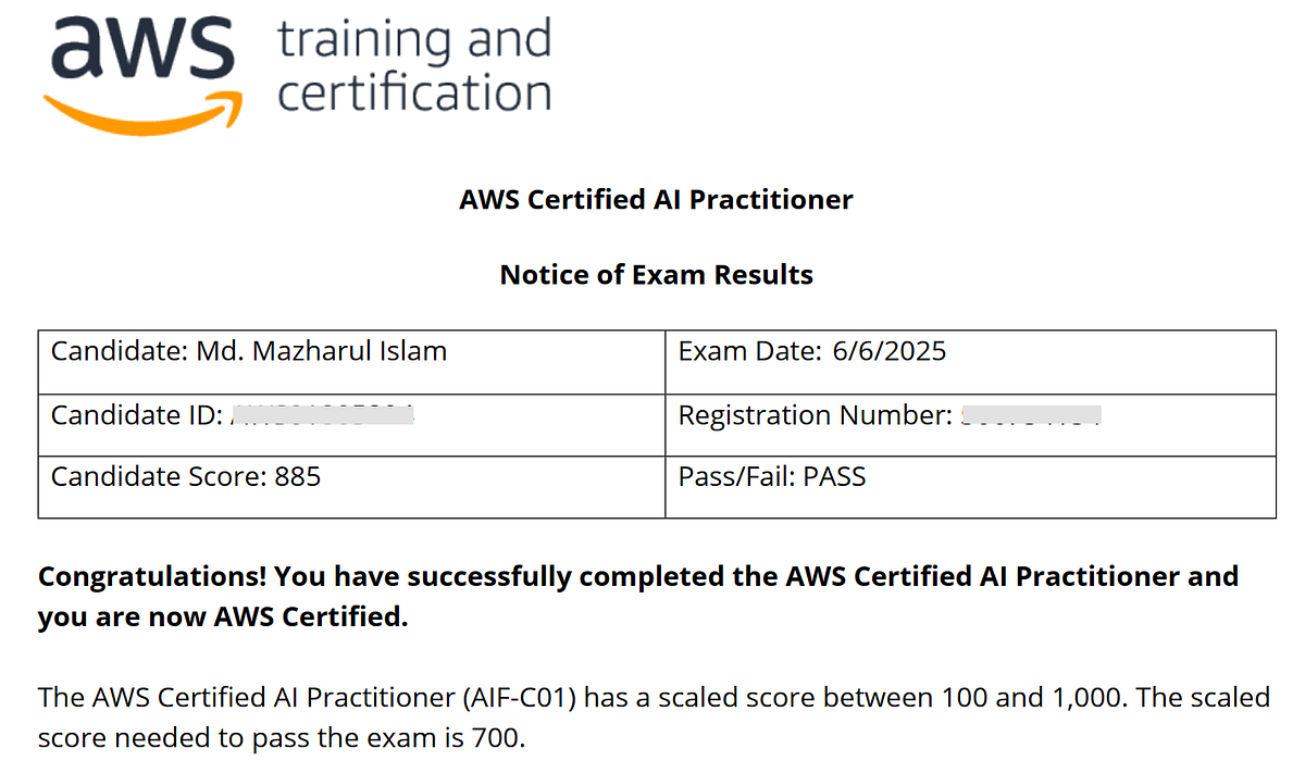 How I Passed the AWS Certified AI Practitioner Exam — My Preparation ...