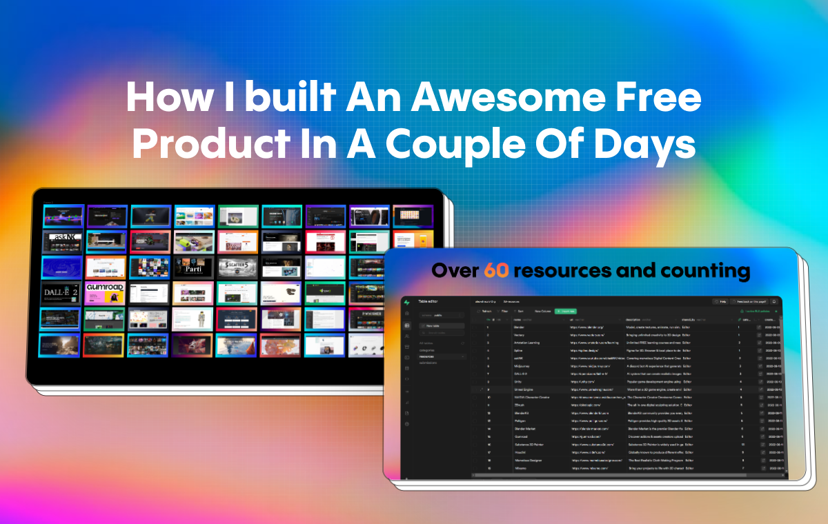 How I Built An Awesome Free Product In A Couple Of Days | by Alex ...