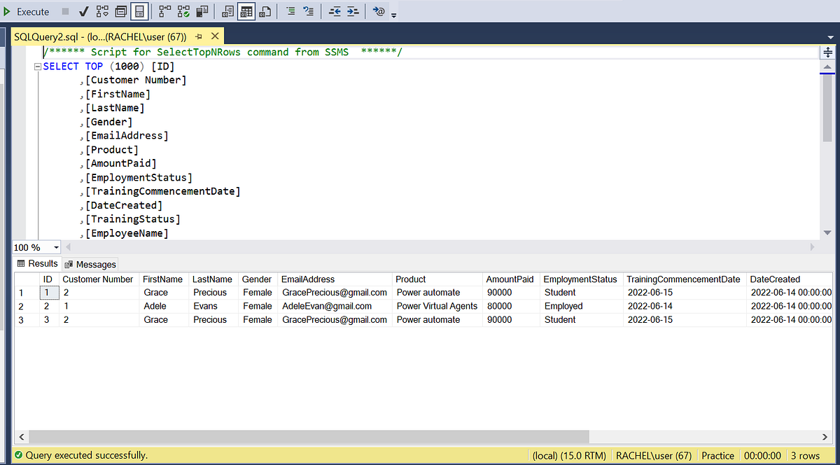 Easily Automate a Table in SSMS. How to Automate A Row in Microsoft SQL ...