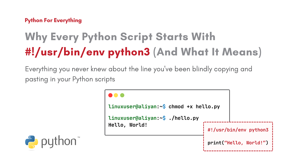 Why Every Python Script Starts With #!/usr/bin/env python3 | Python For ...