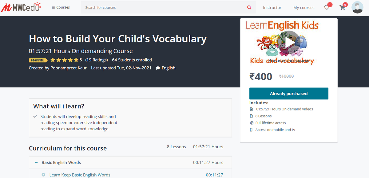 Best Online Course to improve Vocabulary - MWC edu - Medium