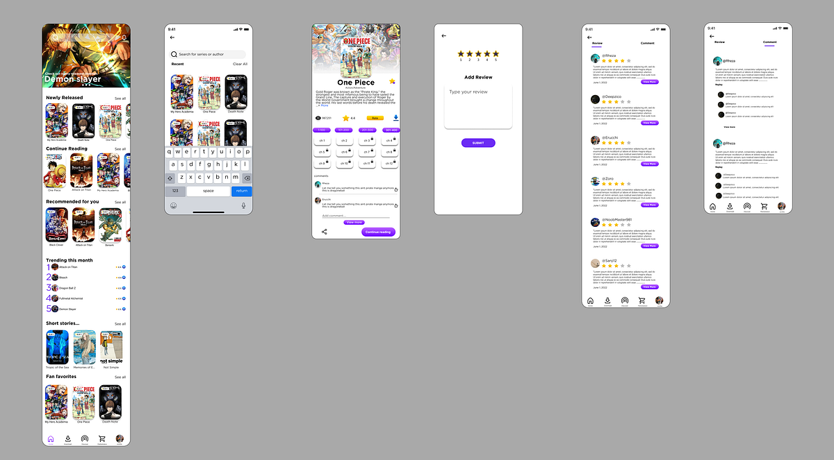 UI/UX Case Study: MangaVerse(Manga reading app) | by Deepanshu | Medium