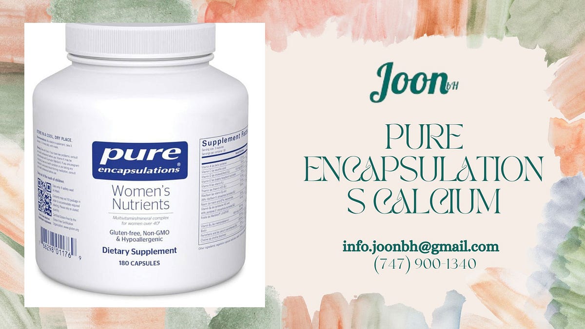 Pure Encapsulations Calcium: Key Ingredients and Their Benefits ...
