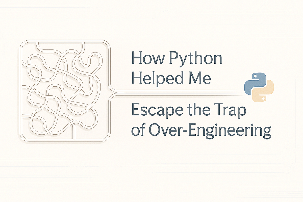How Python Helped Me Escape the Trap of Over-Engineering | by Nikulsinh Rajput | Jun, 2025 | Medium
