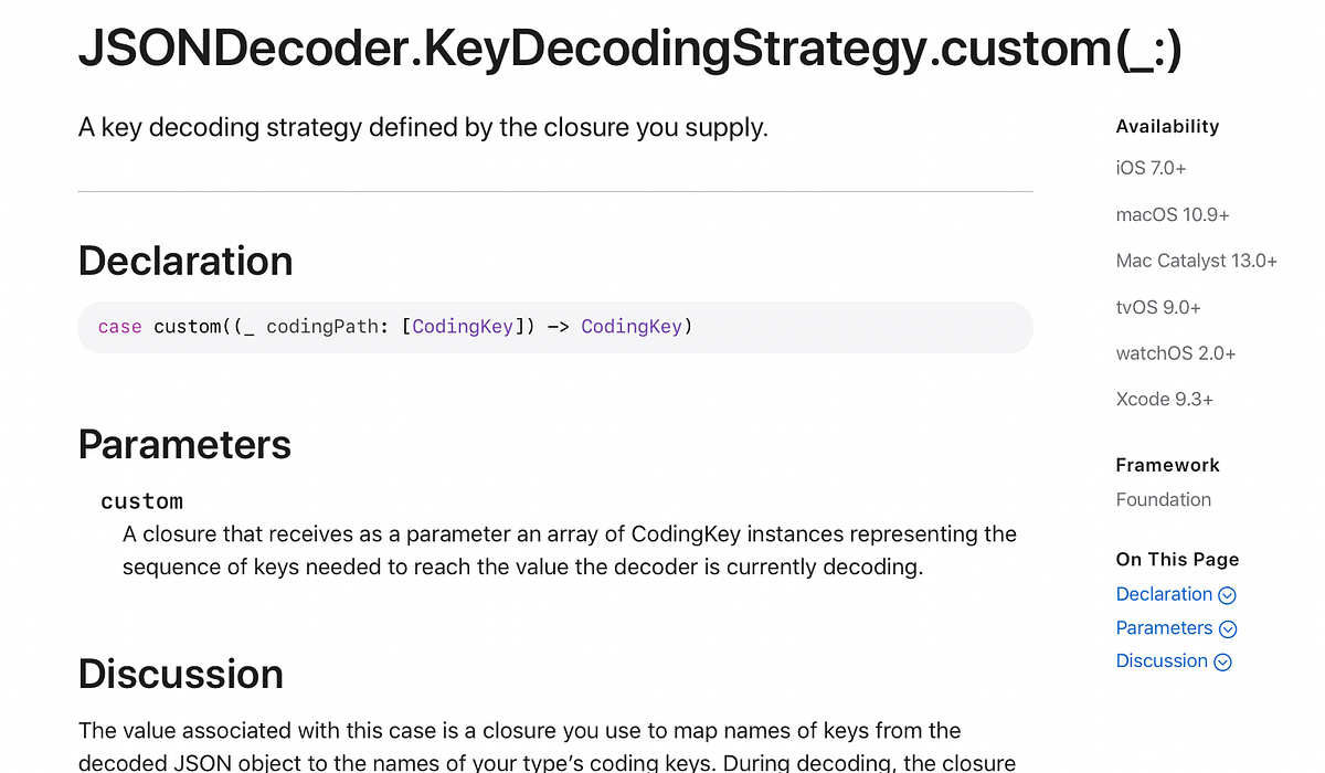 自訂 custom 的 keyDecodingStrategy，將 JSON 的大寫 key 變小寫 | by 彼得潘的 iOS App Neverland | 彼得潘的 Swift iOS ...