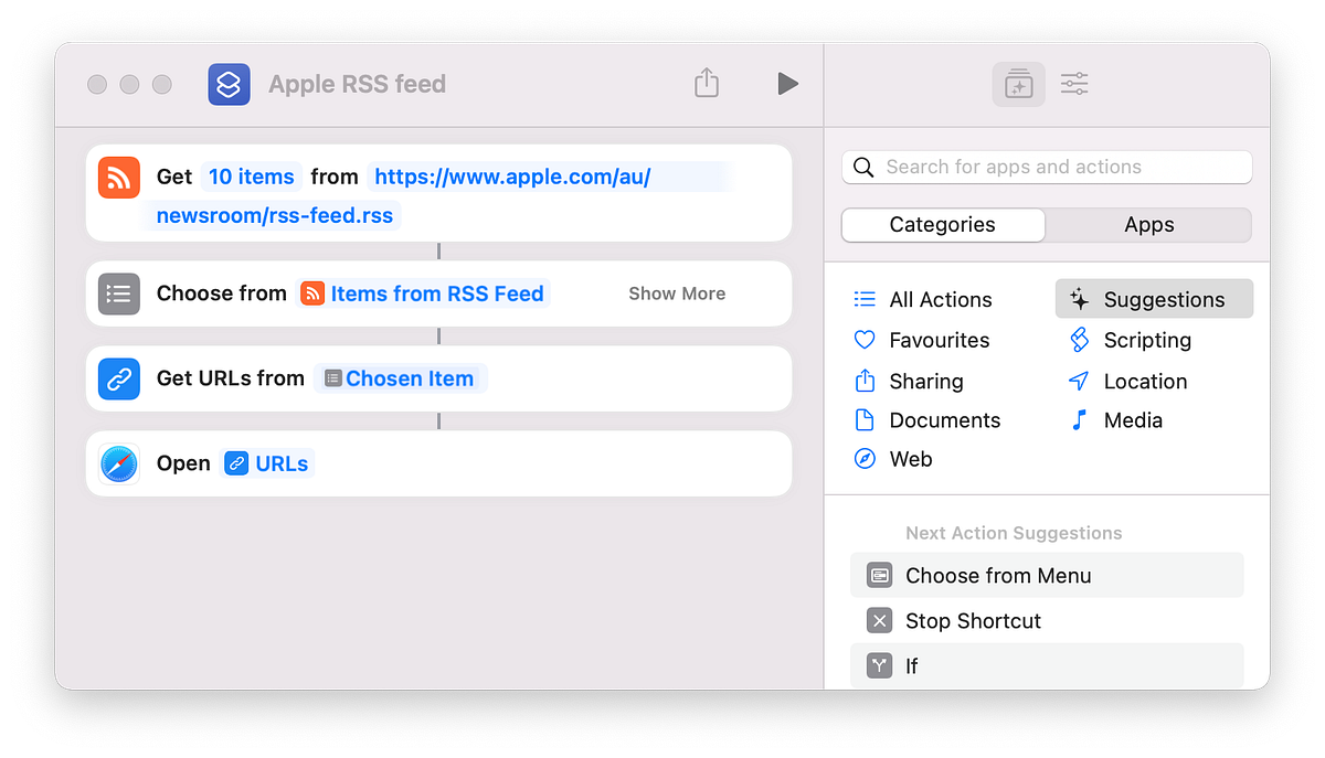 How to use an Apple Shortcut Menu + Variables Actions | by richard moult | Medium