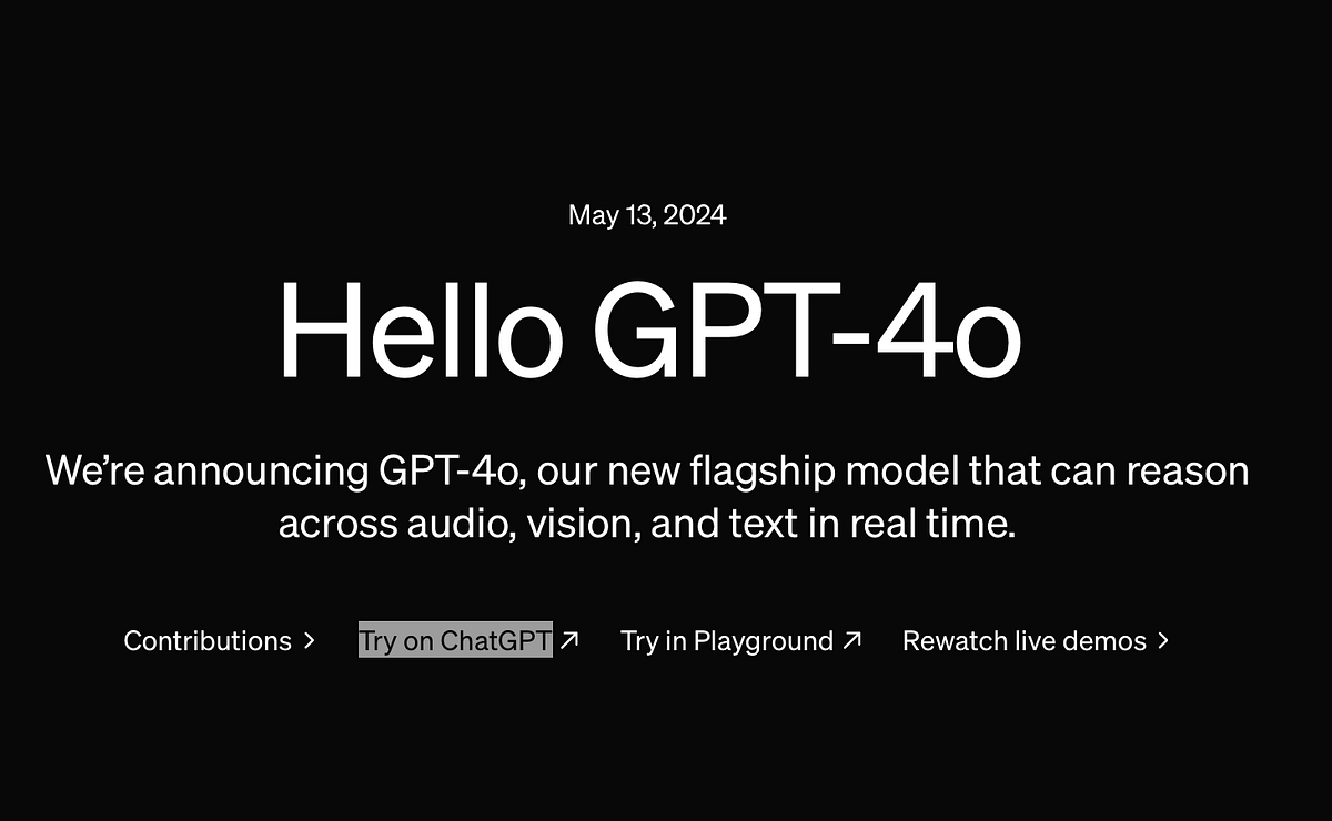 Hello GPT-4o “Be prepared to lose your mind” | by Agendazzle | May, 2024 | Medium