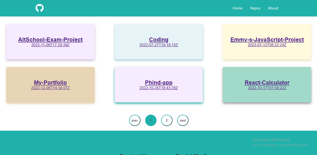 Developing a GitHub portfolio app with ReactJs | by Emmanuel Ulelu | Medium