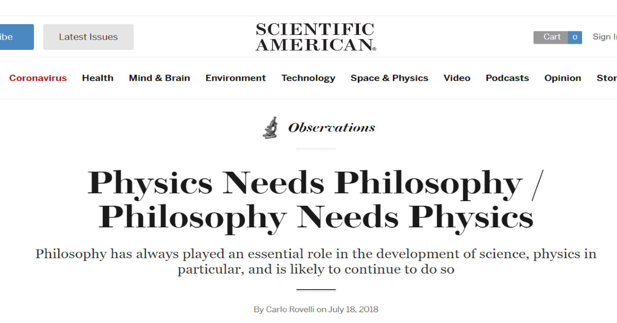 Has philosophy influenced physics? Has physics influenced philosophy ...